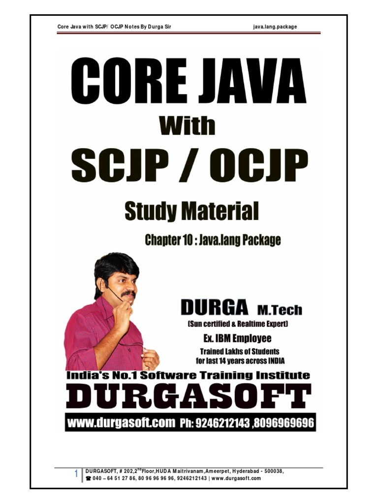 Java - Lang.package PDF | PDF | Method (Computer Programming) | Class ...