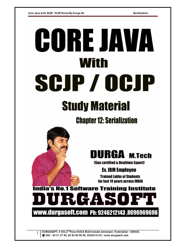 Java Serialization And Deserialization Guide Pdf Class Computer