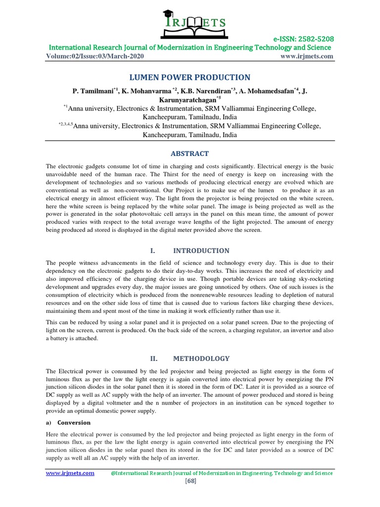 Lumen Power Production | Download Free PDF | Solar Panel | Power Inverter