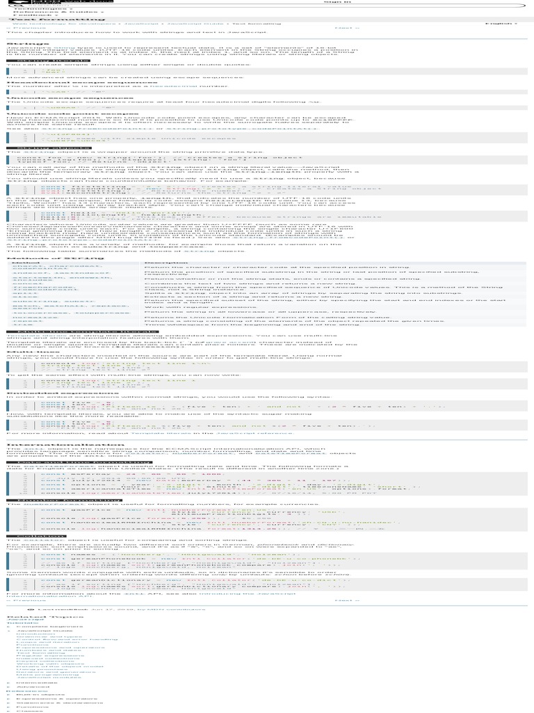 Developer Mozilla Org en US Docs Web JavaScript Guide Text Formatting ...
