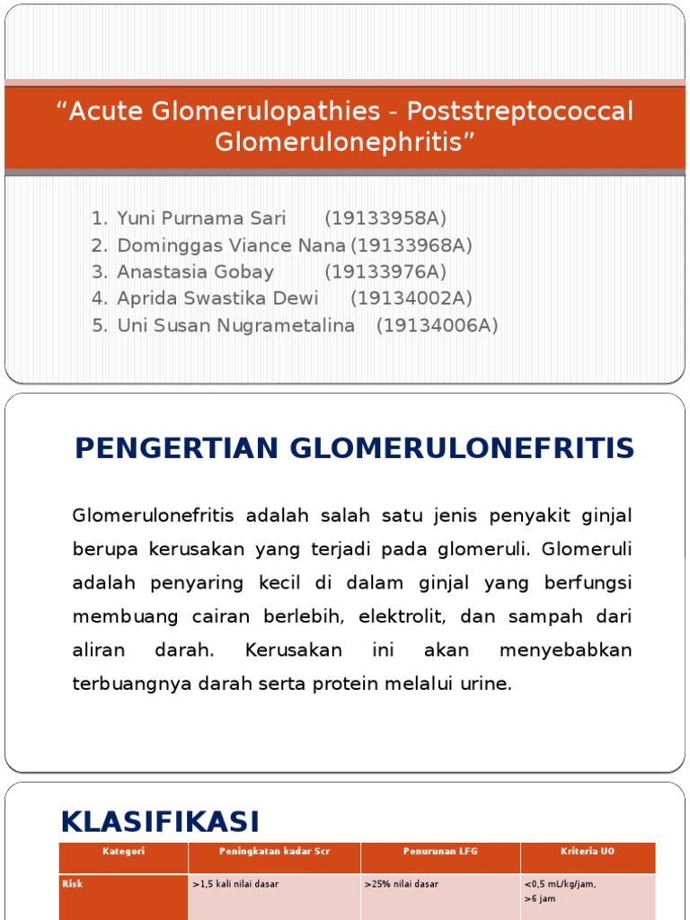 Acute Glomerulopathies - Poststreptococcal Glomerulonephritis | PDF