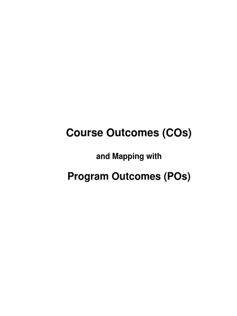 MappingOfCOs With POs PDF | PDF | Electrical Network | Field Effect ...