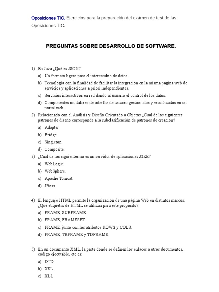 Ejercicios de Test - Desarrollo y Programación | PDF | Java (lenguaje ...