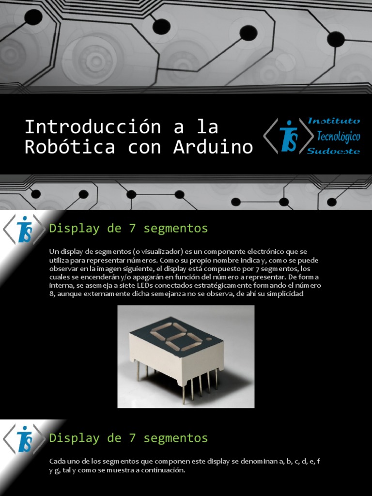 Taller de Arduino Display 7 Segmentos | PDF | Estructura de datos de ...