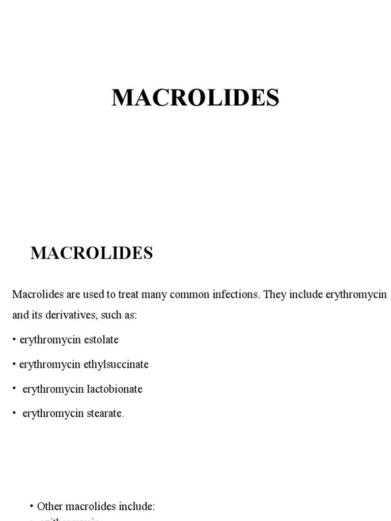 MACROLIDES | PDF | Medical Treatments | Pharmacology