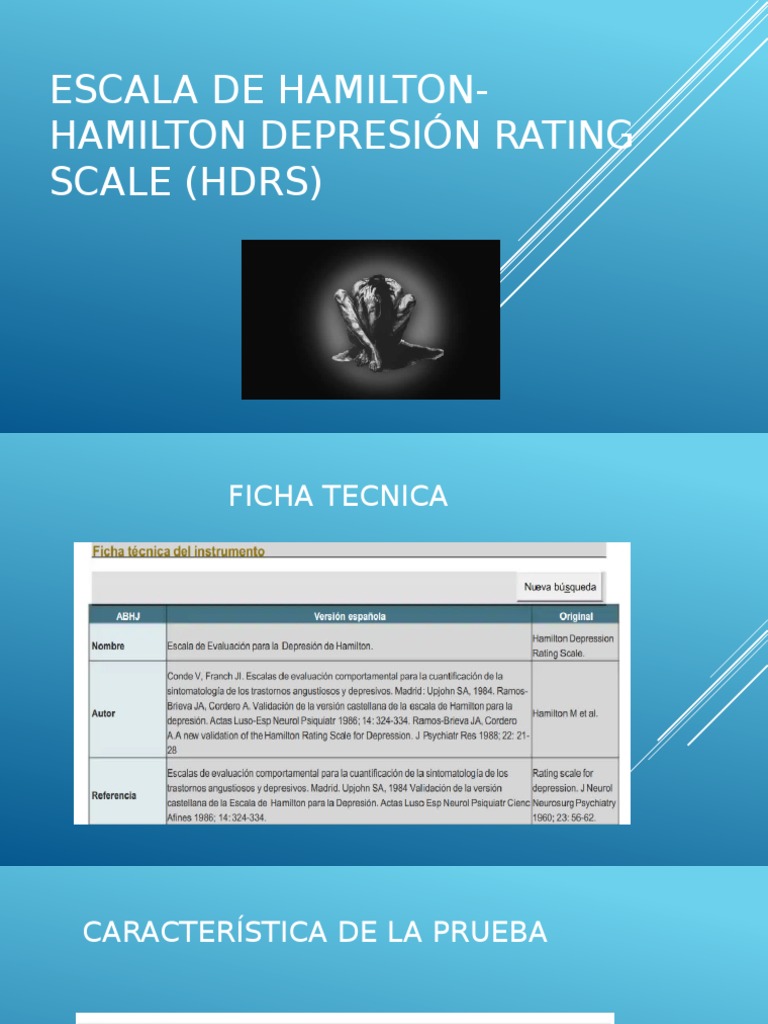 ESCALA DE HAMILTON - Hamilton DEPRESIÓN Rating Scale ( | PDF ...