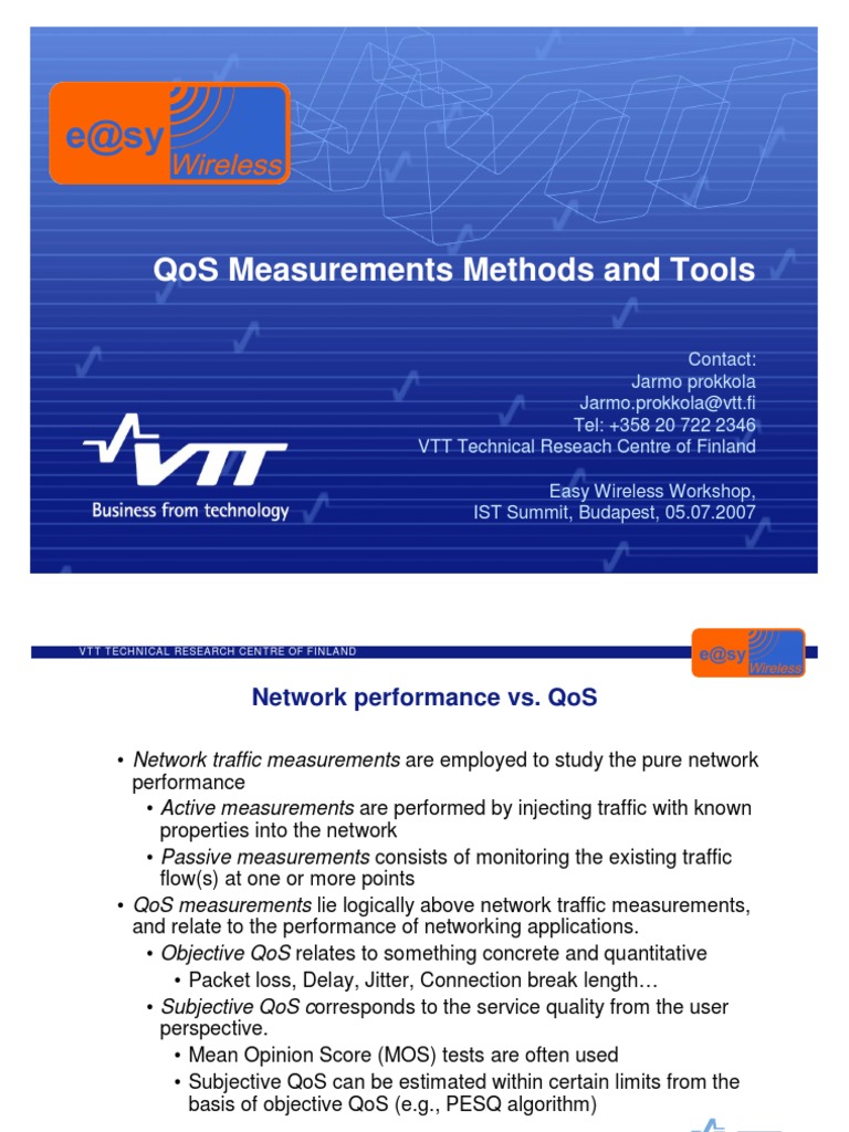 1.2 QoS Measurements Methods and Tools | PDF | Quality Of Service ...