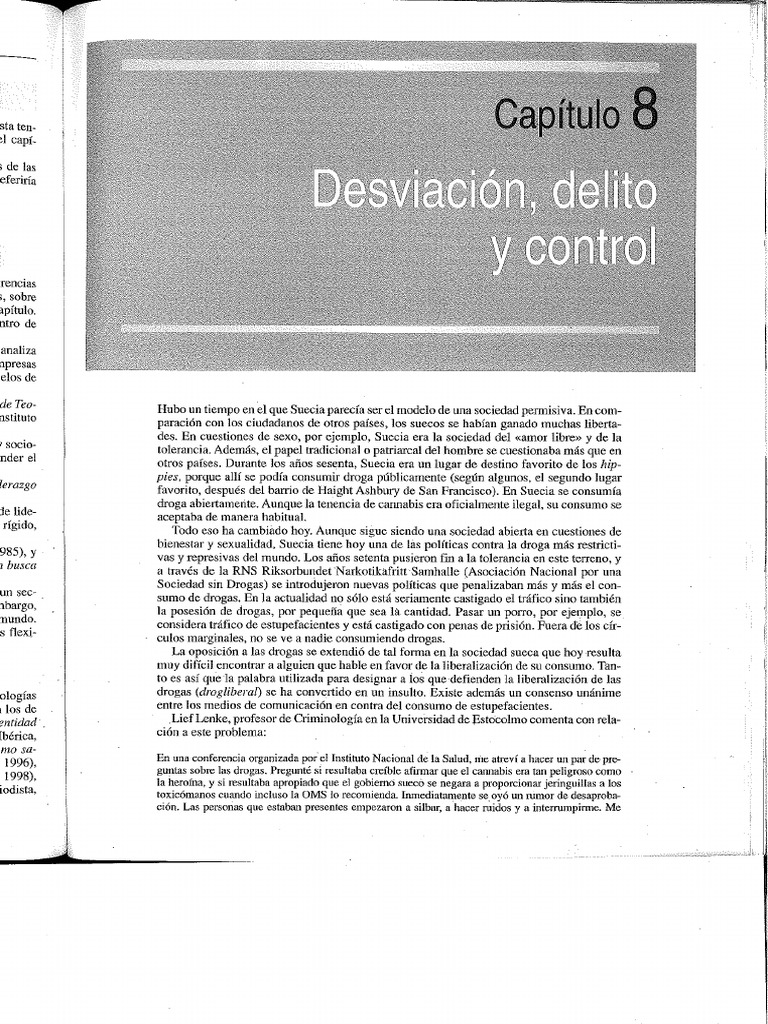 Desviacion, Delito y Control Social (John J. Macionis y Ken Plummer) - Sociologia. Cap 8 | PDF