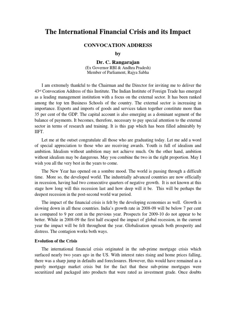 Financial Cri | PDF | Recession | Deficit Spending