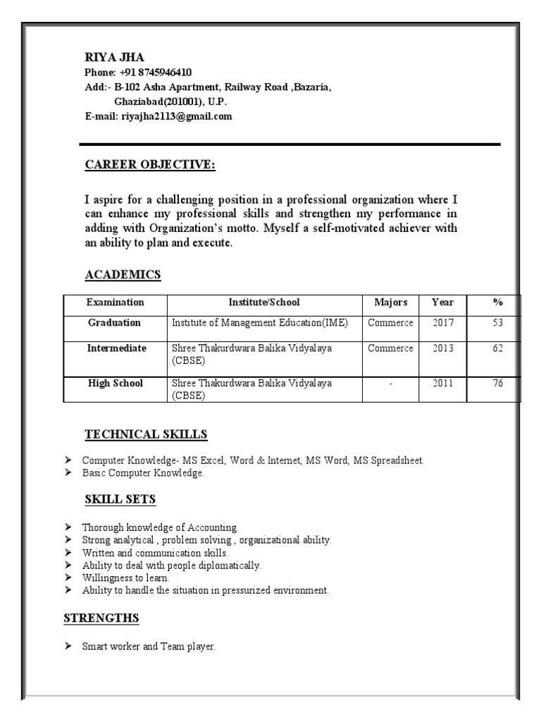 Riya Updated CV | PDF | Recruitment | Business