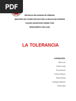 Triptico Los Valores Respeto, Tolerancia | PDF | Tolerancia | Sociedad