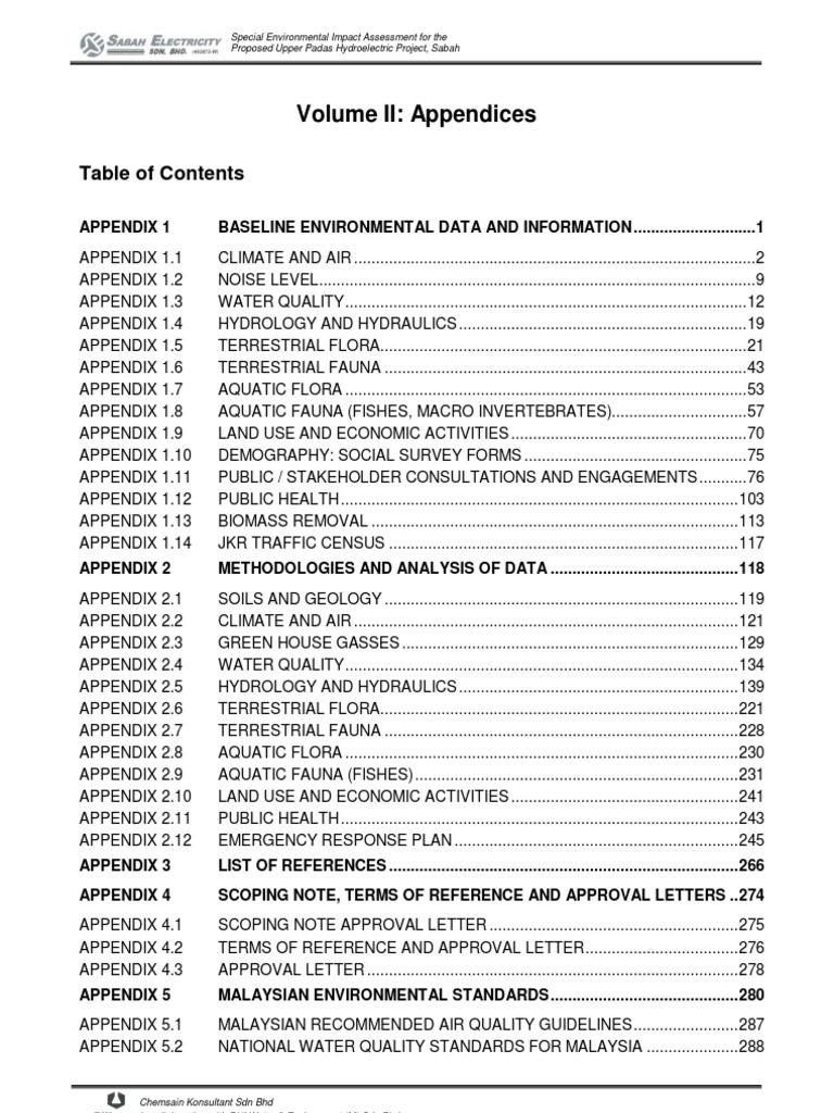 Upper Padas Hydroelectric Impact Assessment | PDF | Chemistry | Earth ...