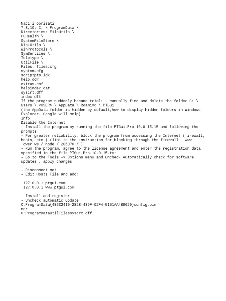 Uputa Za Ptgui | PDF