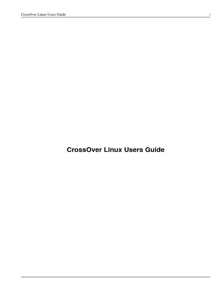 Manual de CrossOver - EN | PDF | Installation (Computer Programs) | Linux