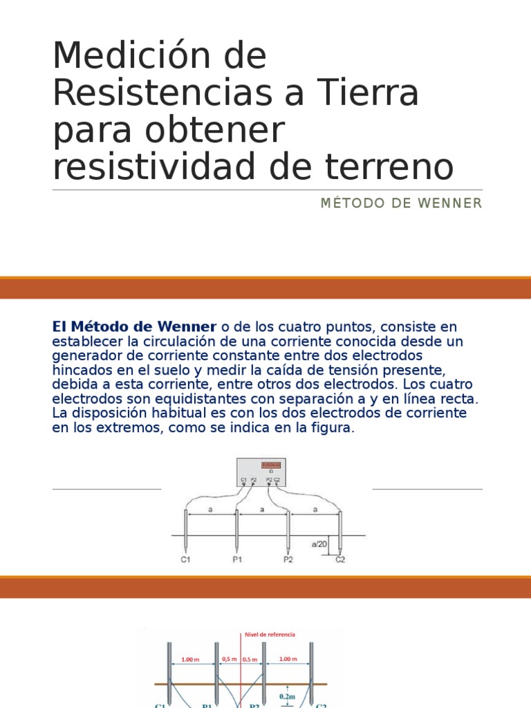Medición de Resistencias A Tierra para Obtener Resistividad Metodo ...