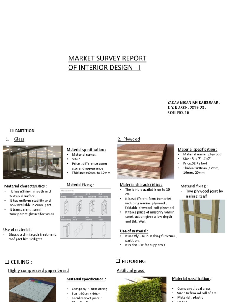 Interior Design Market Survey PDF | PDF | Plywood | Civil Engineering