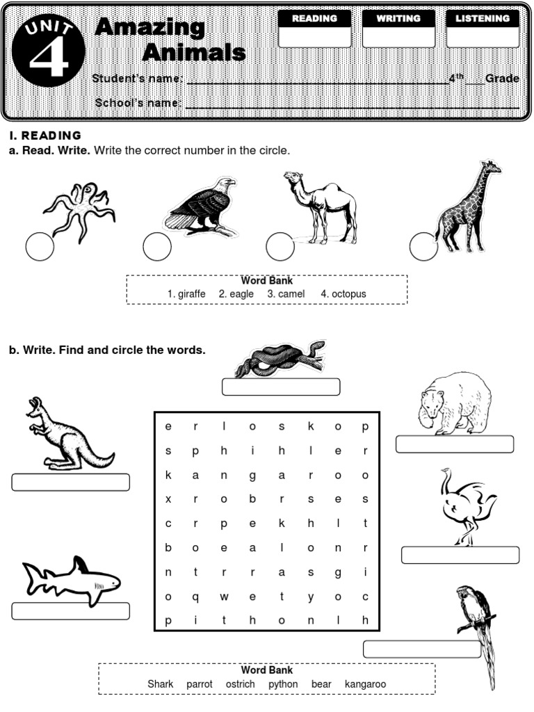 4 Amazing Animals | PDF