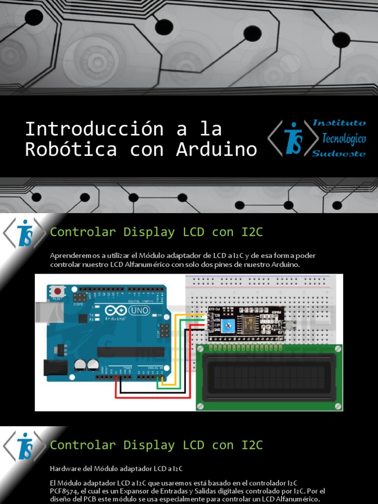 Taller de Arduino Display LCD Con I2C | PDF | Pantalla de cristal ...
