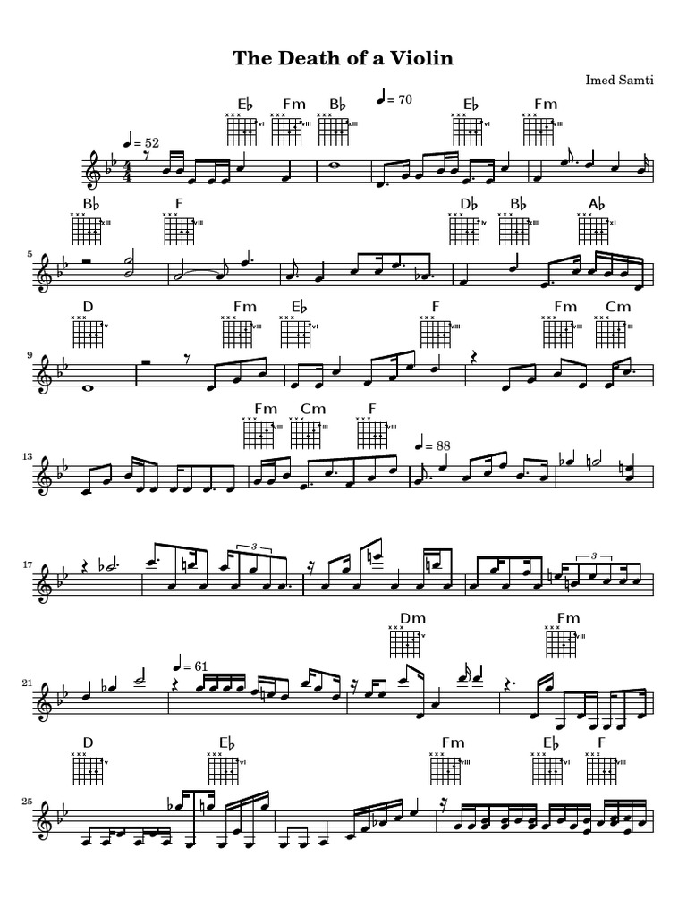 The Death of A Violin Song Violin | PDF