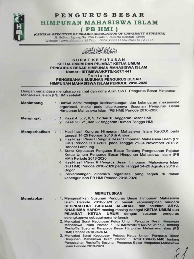 SK PB Hmi 2018-2020 PDF | PDF