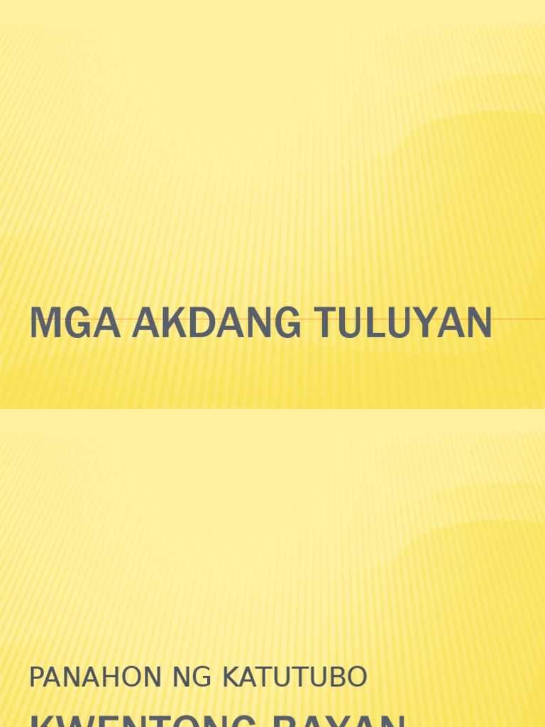 Akdang Tuluyan | PDF