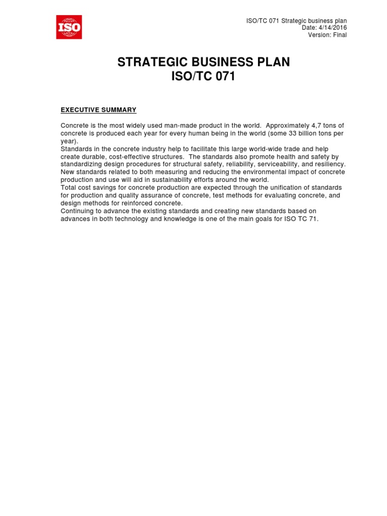 ISO TC 071 Concrete Reinforced Concrete and Pre-Stressed Concrete PDF ...