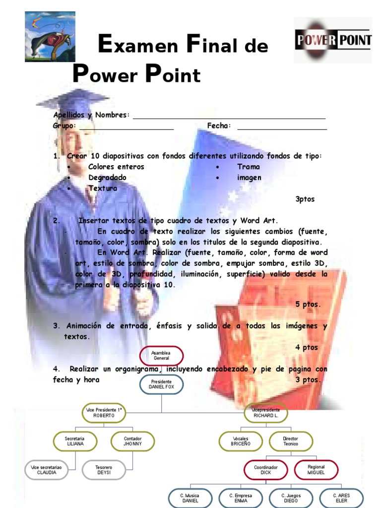 Examen Final de Power Point (1) DDDDDDD | PDF | Informática y tecnología de la información | Ocio