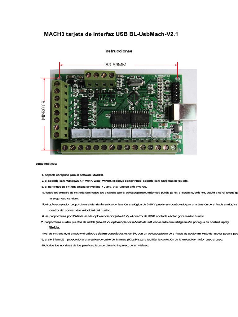 USB+MACH3接口板（BL UsbMACH V210）使用说明+.zh CN.es PDF | PDF | USB | Software