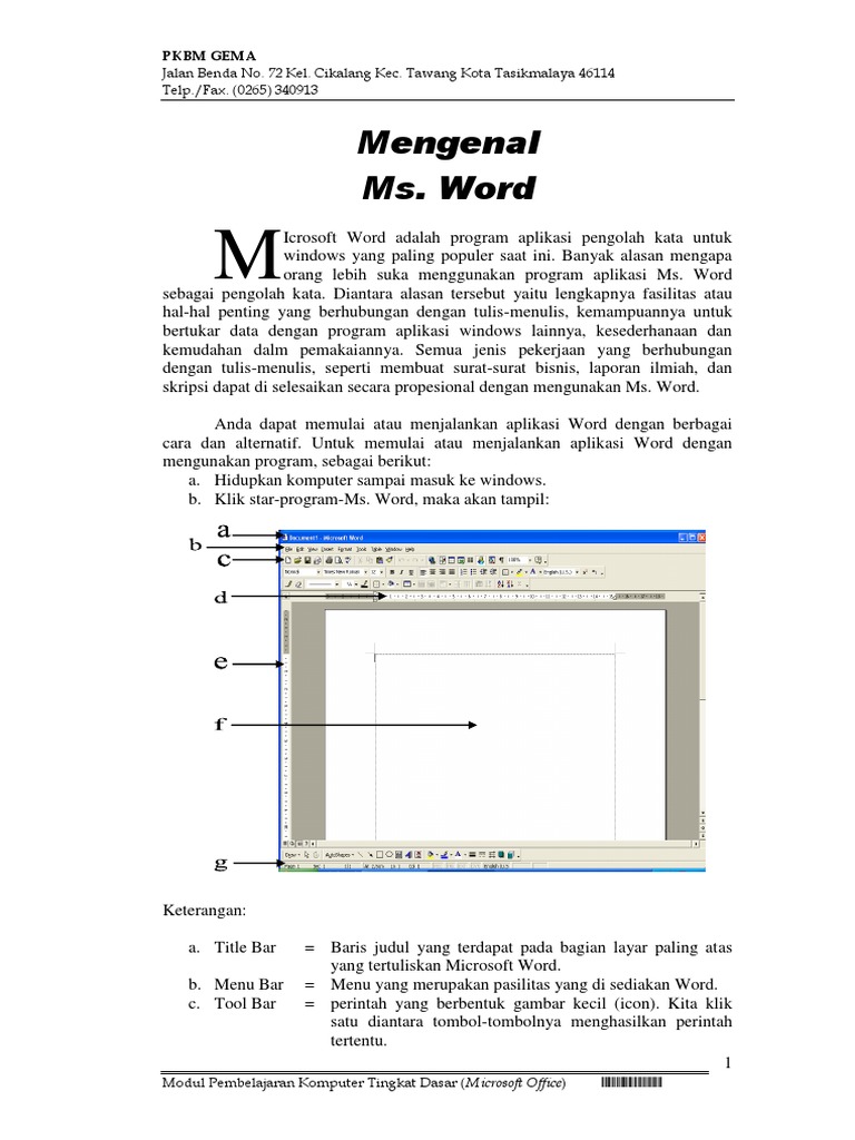 Modul Dasar Microsoft Word | PDF