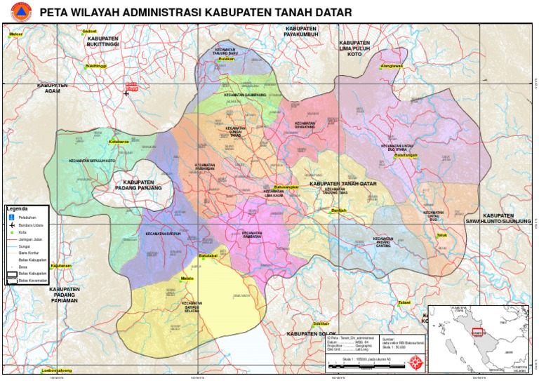 2009-10-12 Peta Administrasi Tanah Datar BNPB PDF | PDF