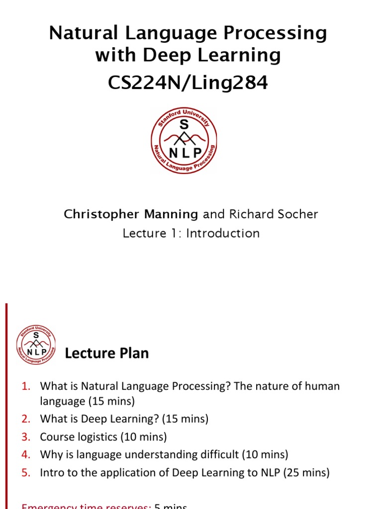 Natural Language Processing With Deep Learning 1 PDF | PDF | Deep ...