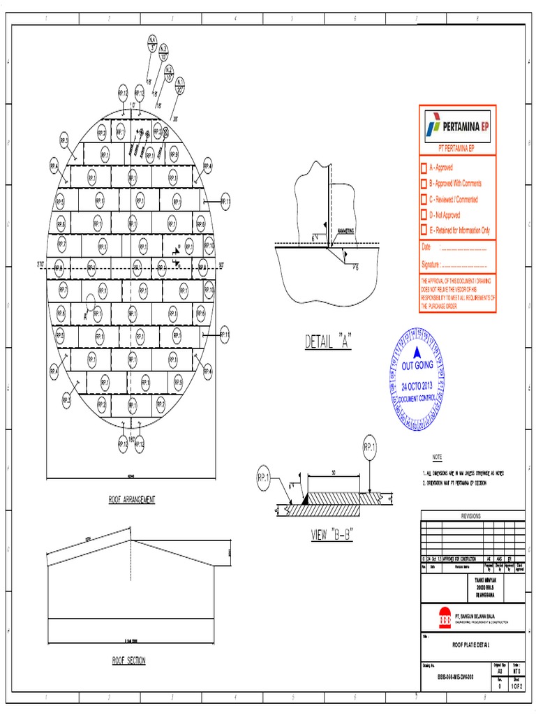 ROOF DETAIL TANKI MINYAK 20000 Bbls Rev 0 (1 of 2) | PDF