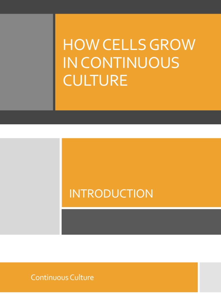 How Cells Grow in Continuous Culture | PDF | Ph | Osmosis