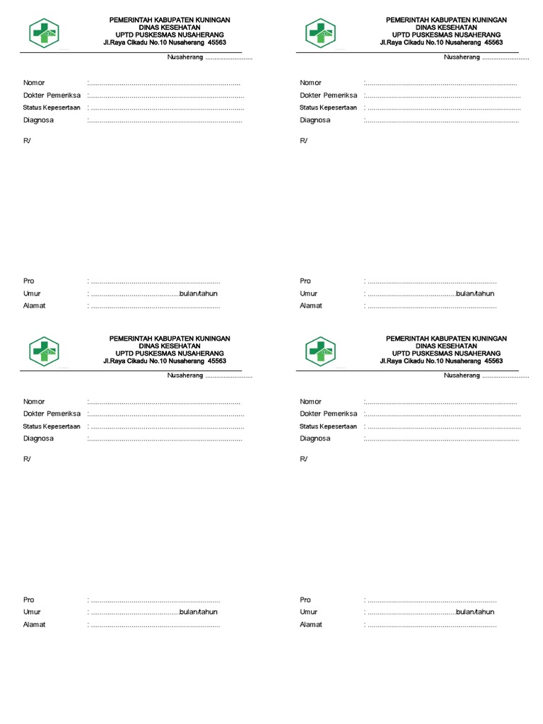 Blangko Resep | PDF