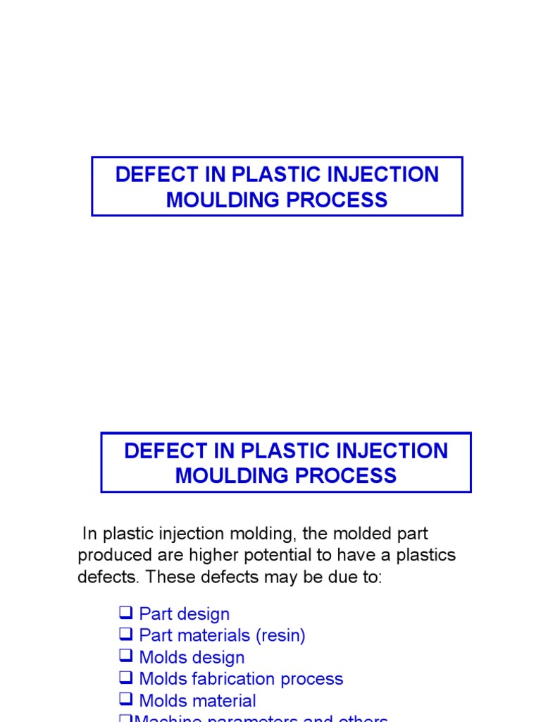 Injection Molding Defects and Solutions | PDF | Building Materials ...