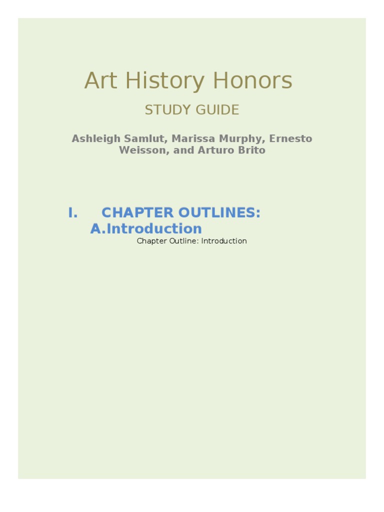 Art History Honors Study Guide | PDF | Egyptian Pyramids | Stonehenge
