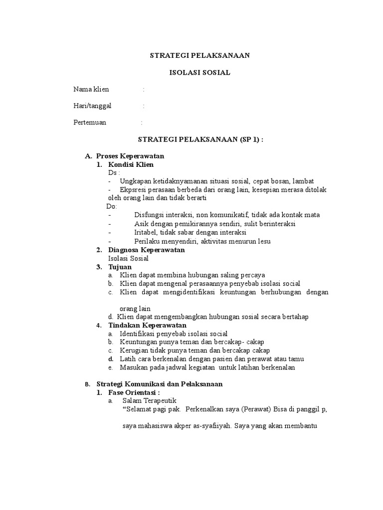 SP Isos Pasien | PDF | Karier & Perkembangan | Pengembangan Diri