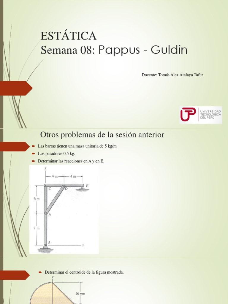 Semana 8 Teorema de PAPPUS - GULDINUS PDF | PDF | Enseñanza de ...