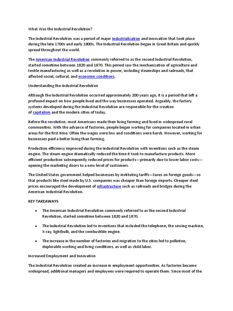 Draft Industrial Revolution | PDF | Industrial Revolution | Internet Of ...