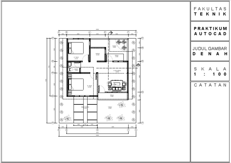 Contoh Denah Rumah Cad | PDF