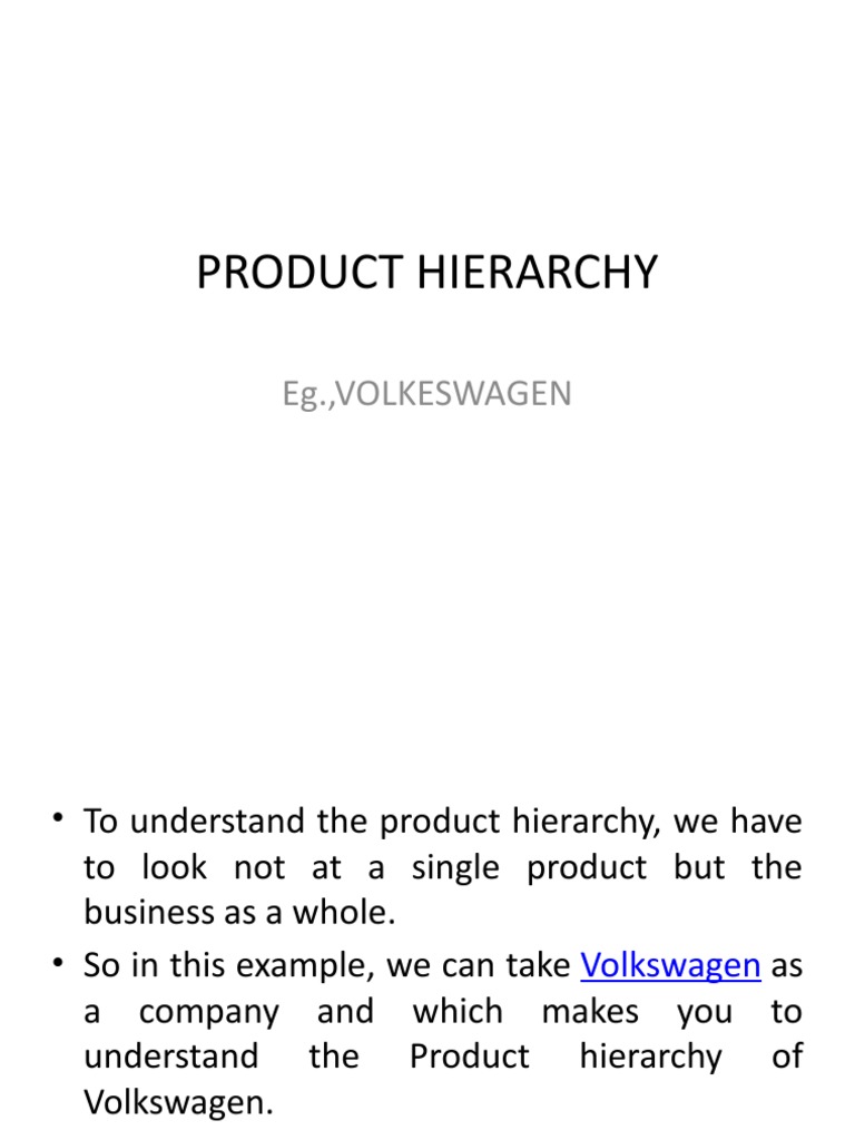 Volkswagen Product Hierarchy Explained | PDF | Volkswagen | Car