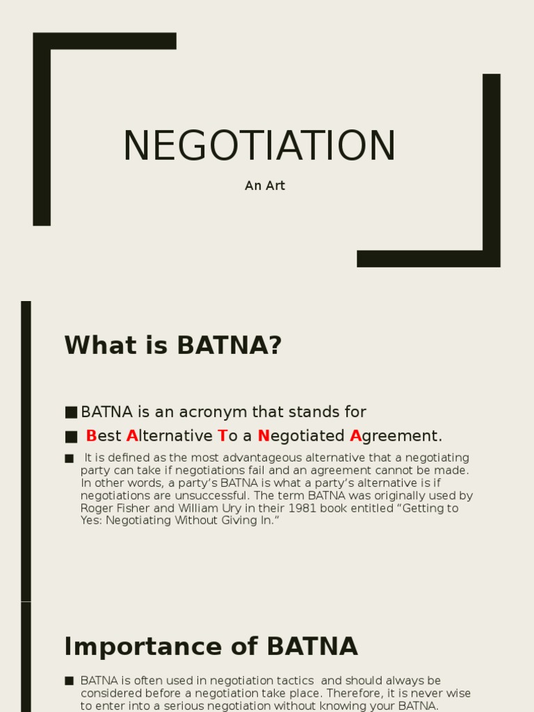 Understanding Key Negotiation Concepts: BATNA, Reservation Point, ZOPA ...