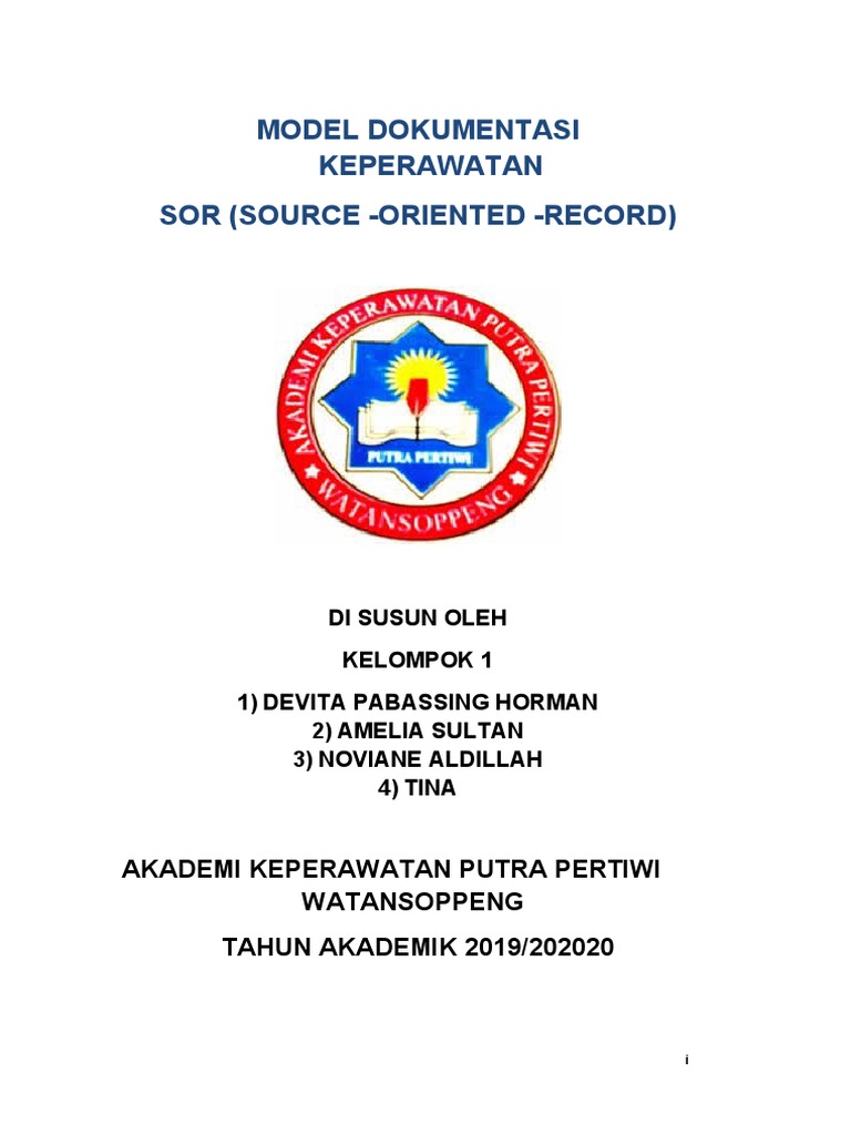 Contoh Dokumentasi SOR Keperawatan | PDF | Karier & Perkembangan | Bisnis