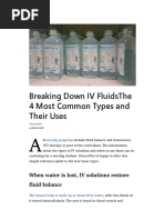 IV Fluids Chart | PDF | Saline (Medicine) | Rtt