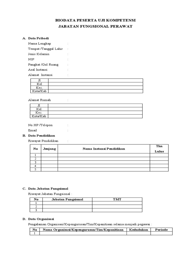 Biodata Ukom | PDF | Karier & Perkembangan