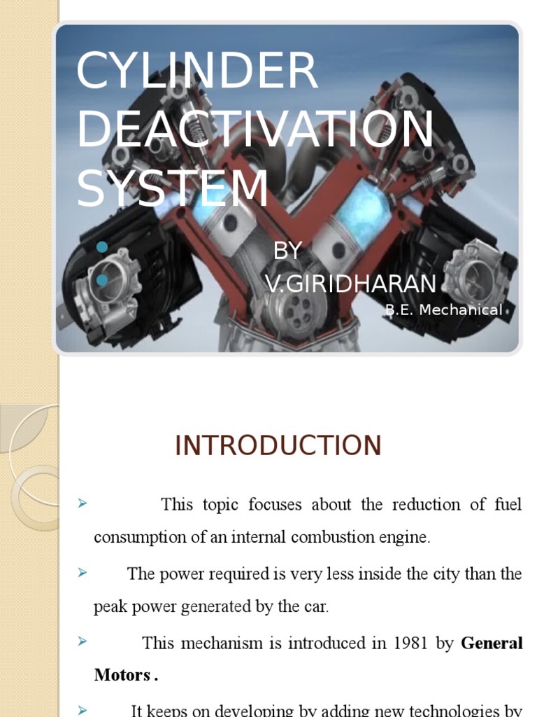 Cylinder Deactivation System - An Introduction | PDF | Engines | Machines