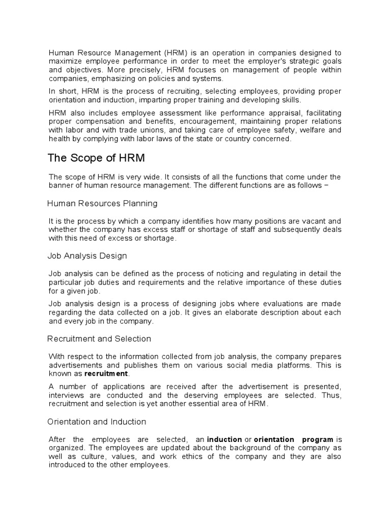 Human Resource Management Project | PDF | Human Resource Management ...