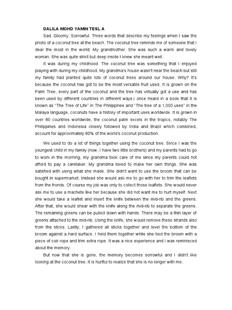 Creative Writing - Coconut Tree | PDF | Coconut