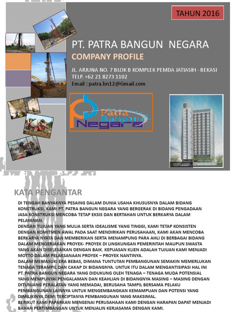 Company Profile PT PBN 2016 PDF | PDF