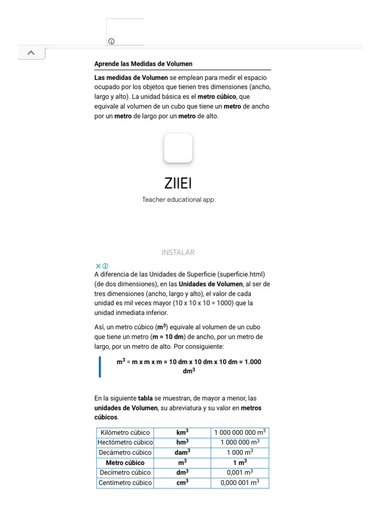 Aprende Las Medidas de Volumen | PDF | Volumen | Unidades de medida